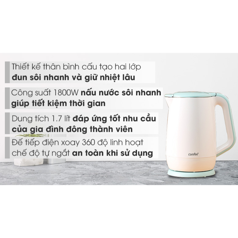 Comfee 1.7 liter thermos electric kettle CK-DC1720A (100% new) | Shopee ... Comfee 1.7 liter thermos electric kettle CK-DC1720A (100% new) | Shopee ...