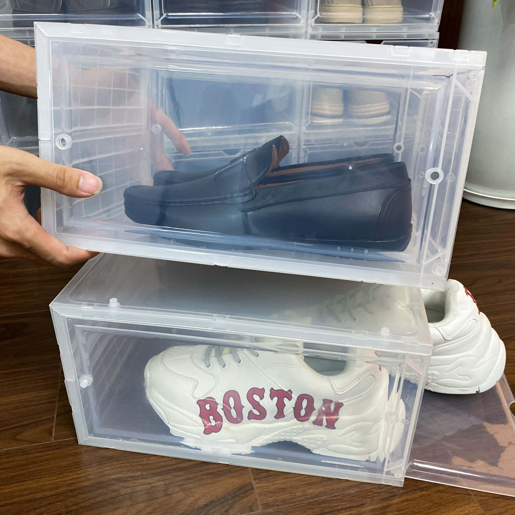 Shoe box full of transparent hard plastic (Real photo) | Shopee Philippines
