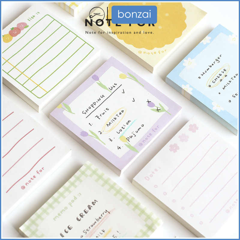 Note paper, non-stick note paper, 100 pieces of memo notebook. | Shopee ...