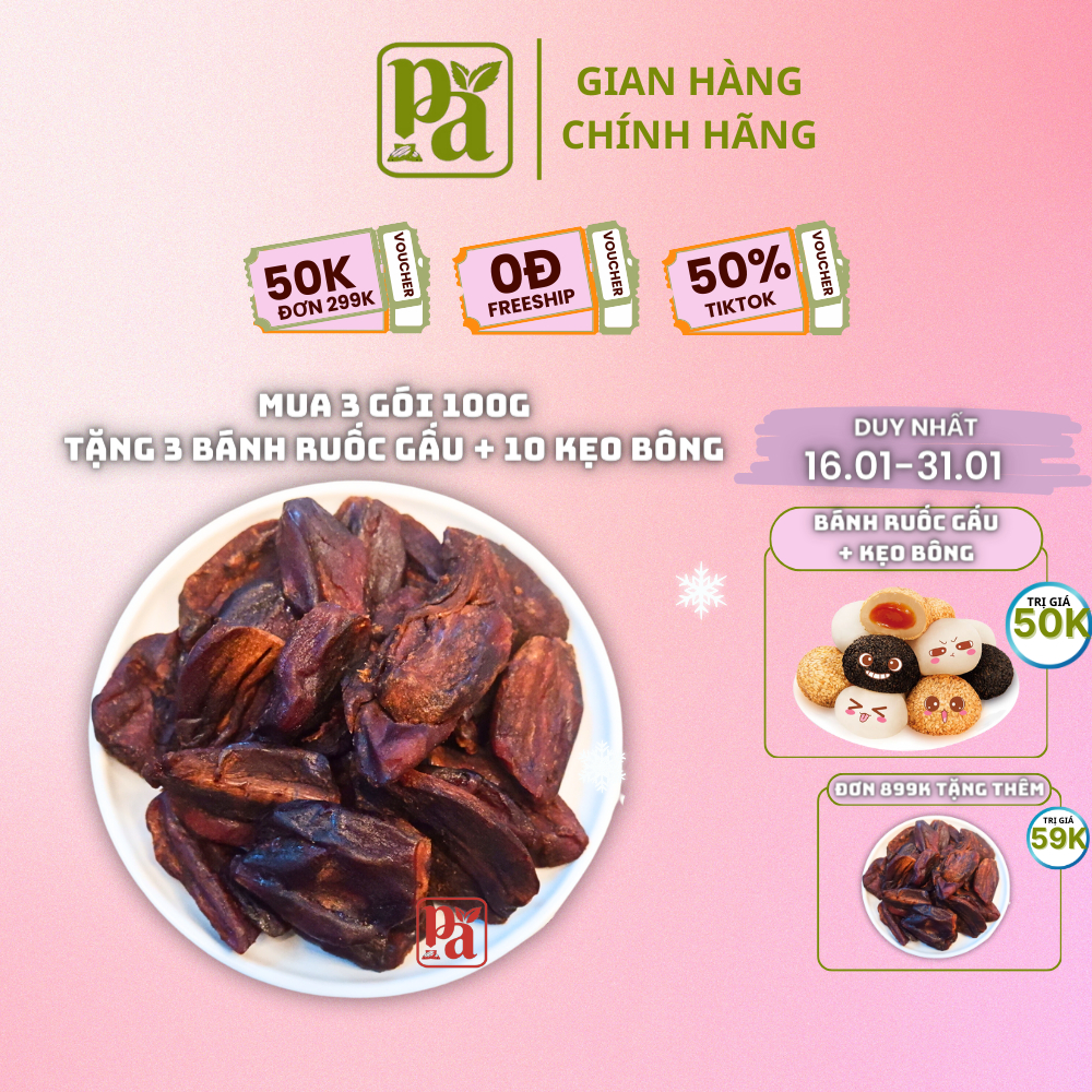 Phu An dried sapodilla, sapodilla jam, healthy foods snacks, 100g pack ...