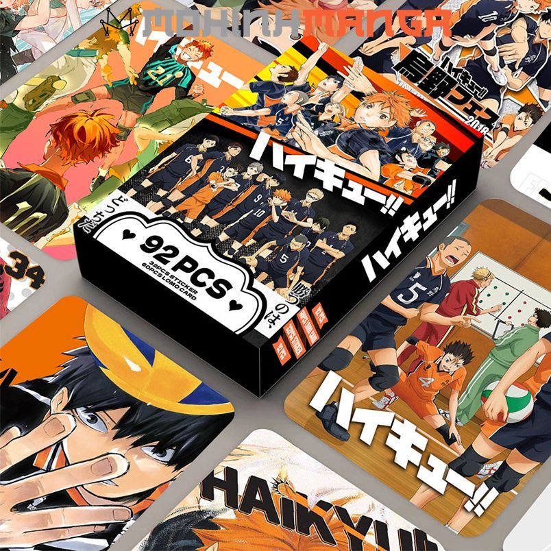 Lomo card box of 30 Haikyuu series cards Volleyball King poster card ...