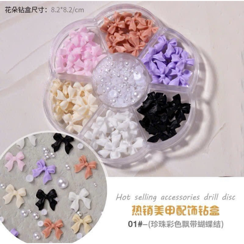 Super pretty nail charm tray with mixed colors | Shopee Philippines