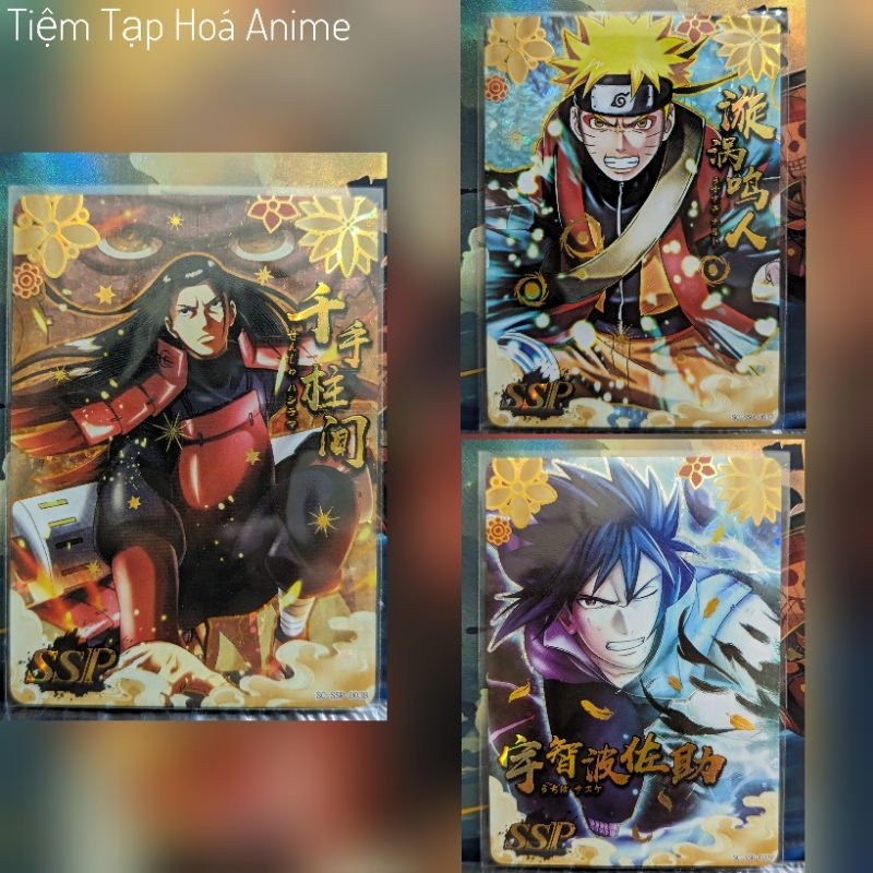 Naruto Card Super Beautiful Hashirama, Naruto, Sasuke SSP Rounded ...