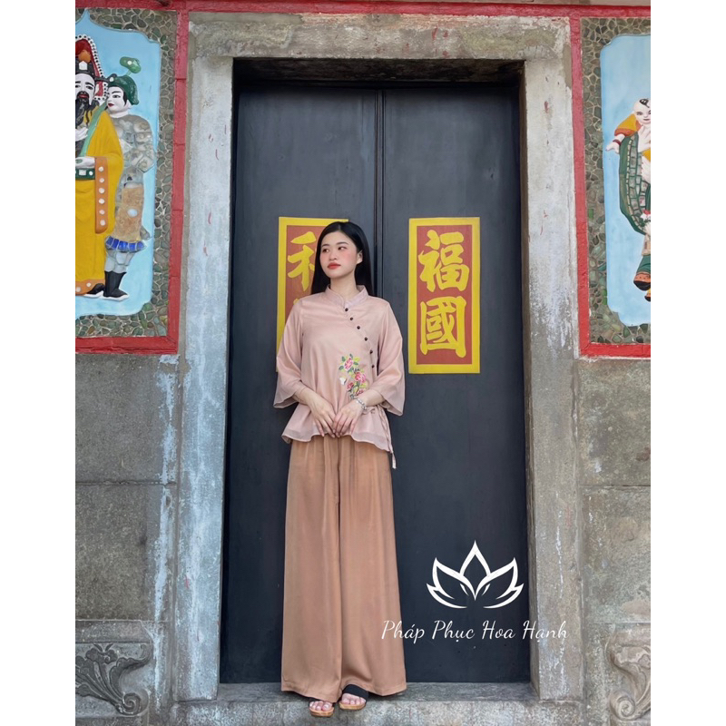 Pagoda Set - Ceremony Dharma Set - Lotus Embroidered Shirt - Real ...