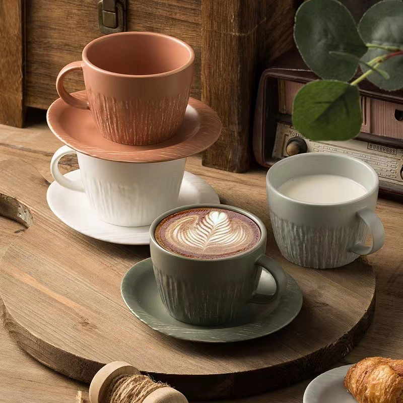 Ceramic COFFEE CUP, porcelain tea cup set includes 1 220ml ceramic cup ...