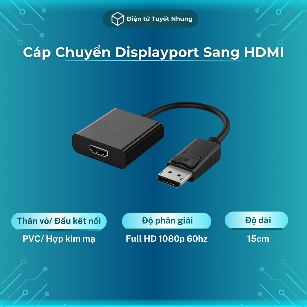 Displayport to HDMI Cable Full HD 1080p 60hz - Displayport to HDMI ...