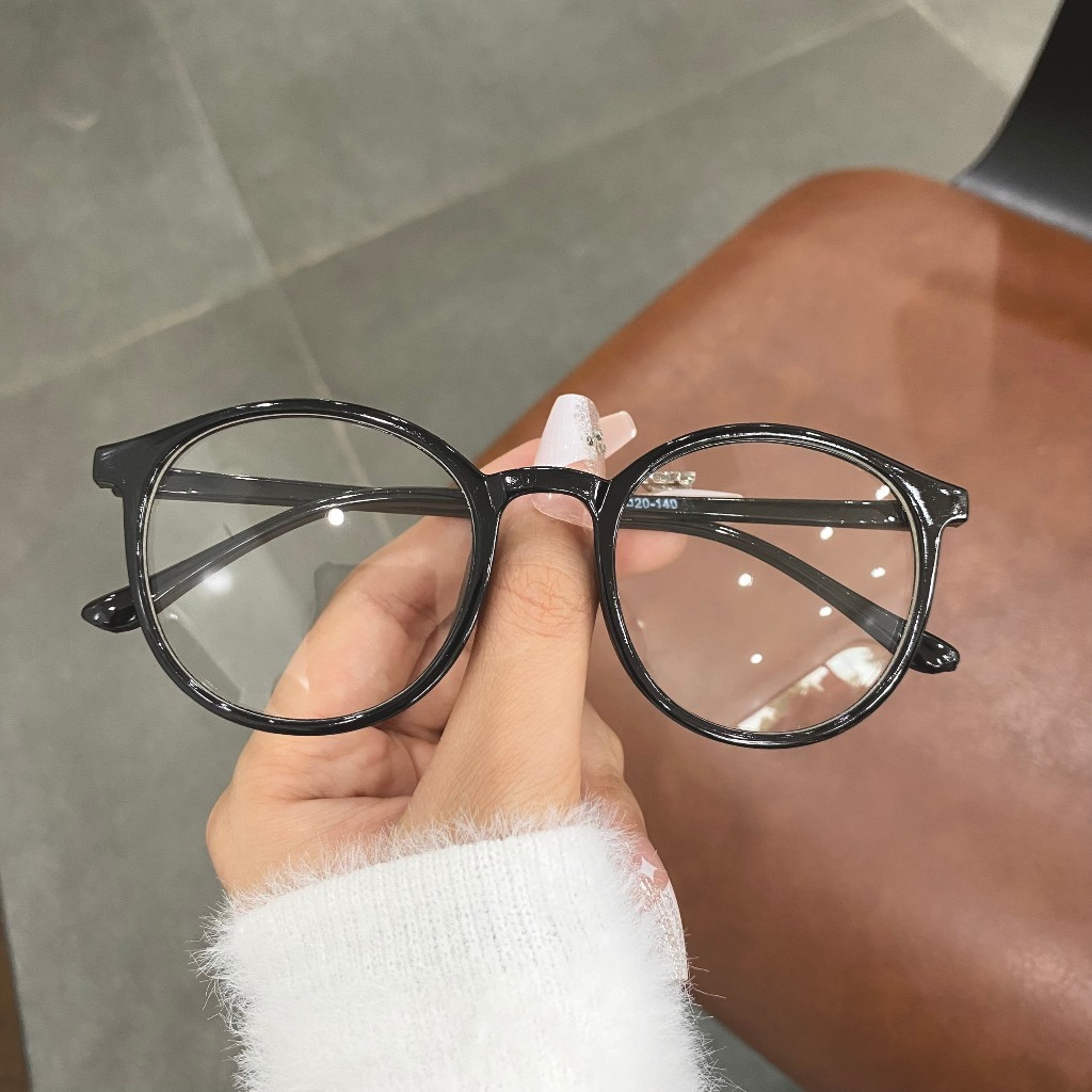 Fake near-sighted glasses for men and women with round eyes, zero UV ...