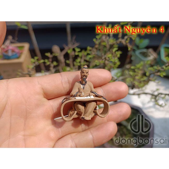 Super mini Chinese ceramic statue Khuat Nguyen makes poetry | Shopee ...