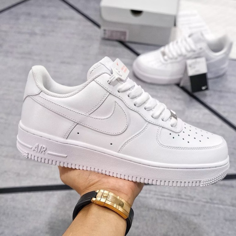 Nike_air Force 1 AF1 White Black Streaks Men's and Women's Sports Shoes ...