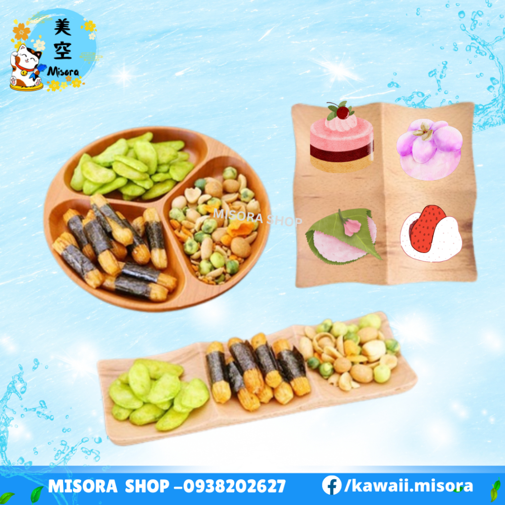 Multi-compartment plate - multi-compartment wooden candy and jam plate ...