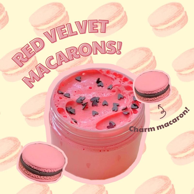 REDVELVET MACARONS (Butter slime), Clay slime, Self-drying clay, slime ...