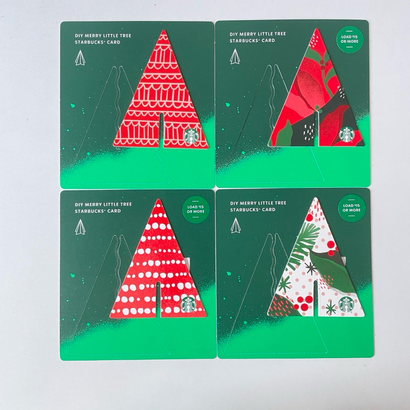 3030 4 STARBUCKS US Paper 2019 DIY MERRY LITTLE TREE Cards (Used Cards ...