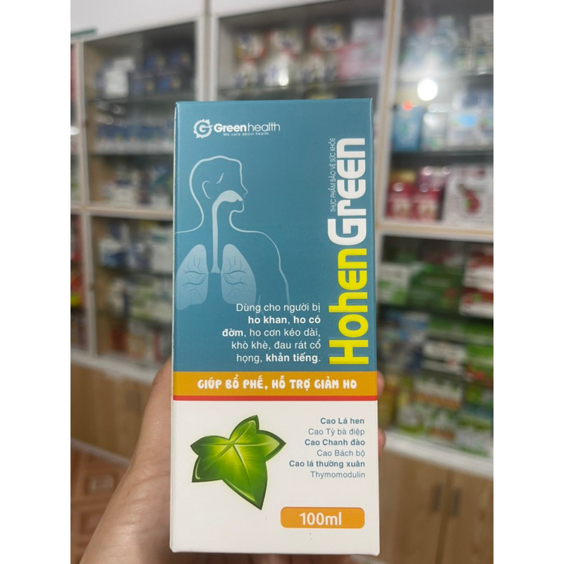 Hohen Green syrup 100ml bottle. Used for people with dry cough, cough ...