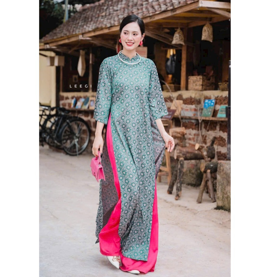 Traditional Ao Dai With Camellia Silk Brocade New Model 2024, The Most ...