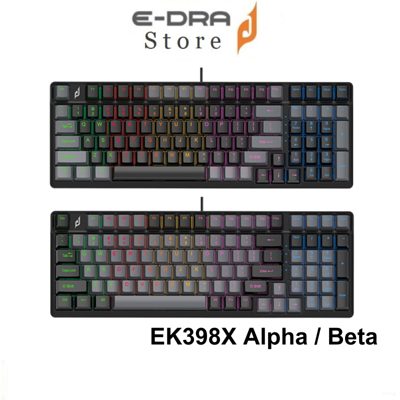 EDRA EK398X Mechanical Keyboard - Alpha / Beta (Waterproof) | Shopee ...