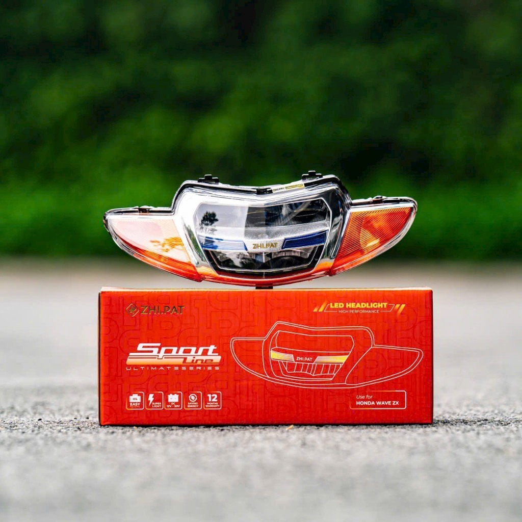 Genuine Zhipat wave ZX-wave Alpha 2002-2005 2-stage led headlight (2 ...