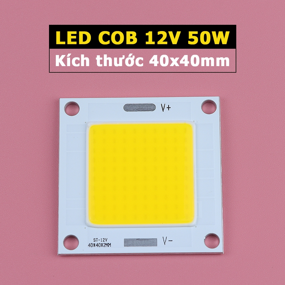 Cob Led light panel 50W 40x40mm DC 12V - 14V Super bright Pane Led ...