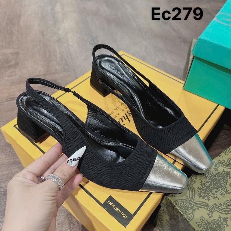Silver silk pointed toe high heel sandals with 5cm square heel | Shopee ...