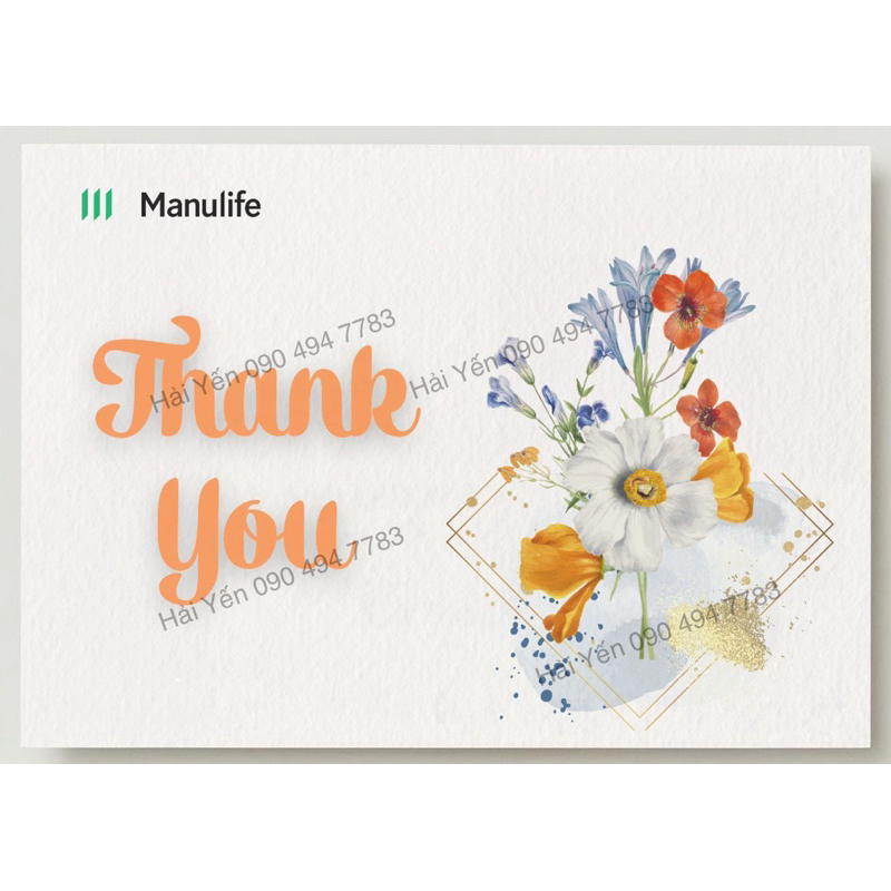 (Wholesale) Set Of 500c Thank You Cards (Manulife) | Shopee Philippines