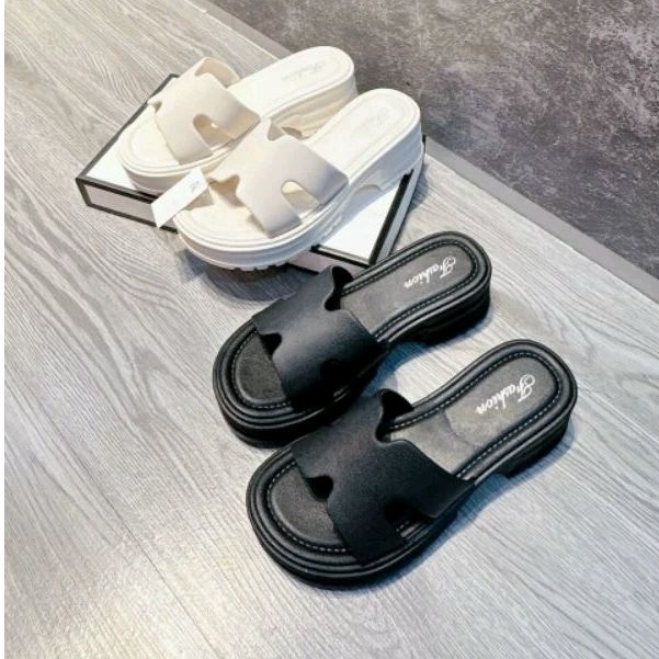 Women's H-shaped sandals with 5cm high sole, beautiful, soft and pretty ...