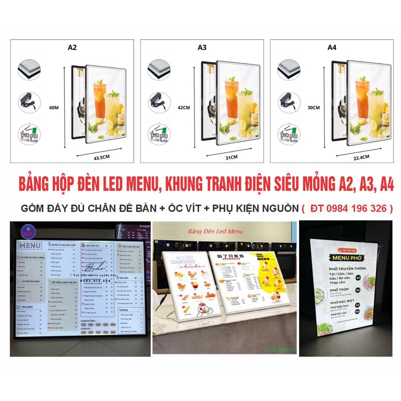 Advertising Led Light Box A2, A3, A4, Ultra Thin Light Box, Led Menu ...