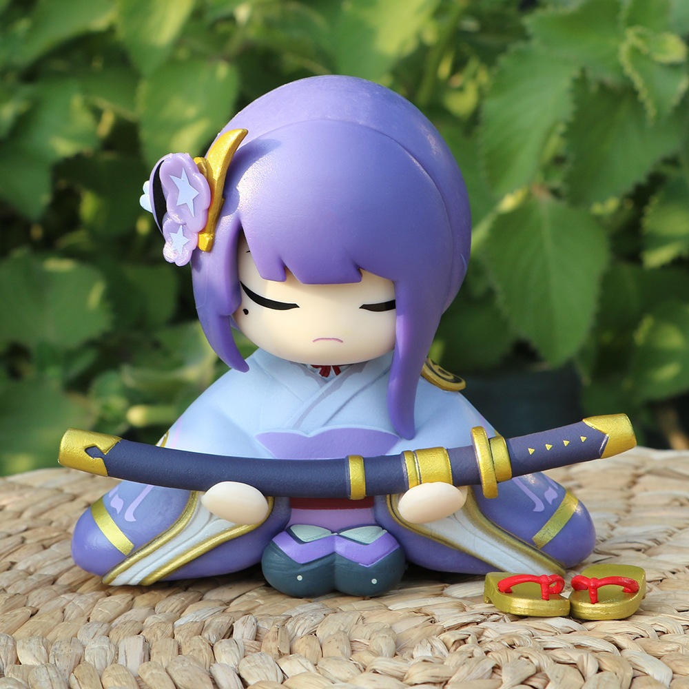Raiden Shogun Thunder God Chibi Genshin Impact Figure model super hot ...