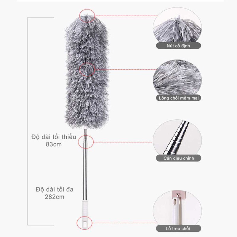 Foldable Ceiling Brush, Dust Mop, Smart Ceiling Sweeper | Shopee ...