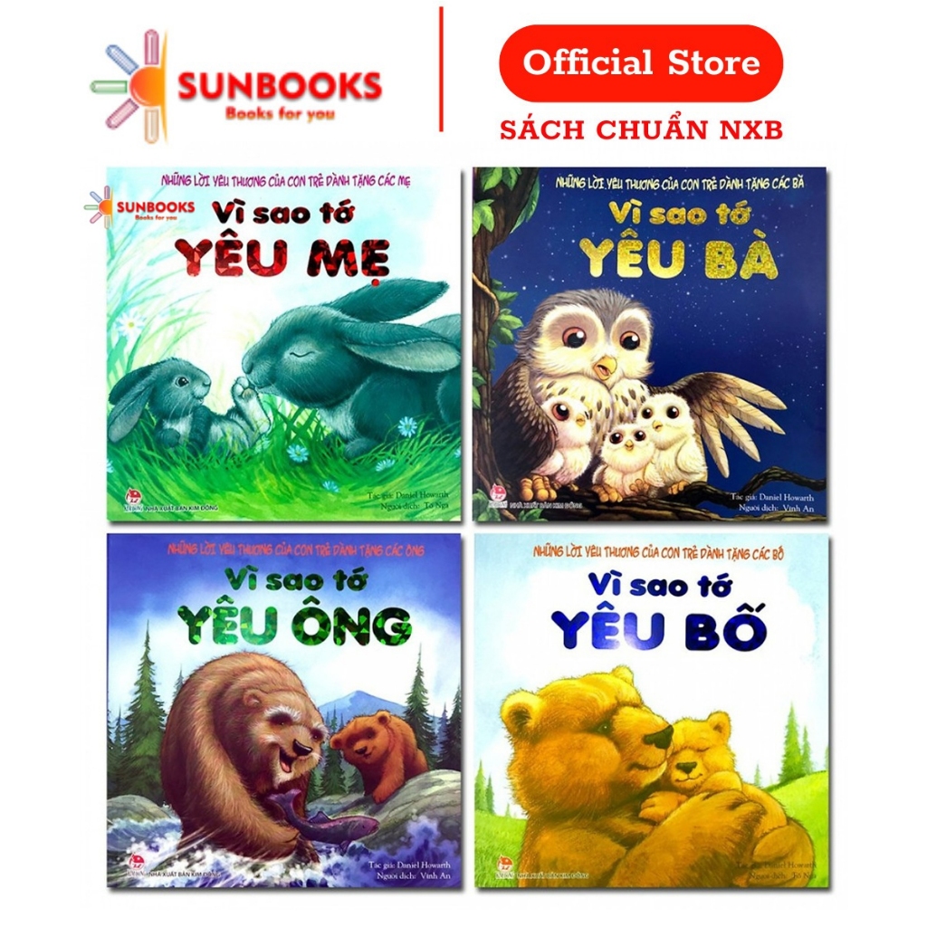 Kim Dong Books - Combo Why I Love Grandpa, Grandma, Dad, Mom (Complete ...