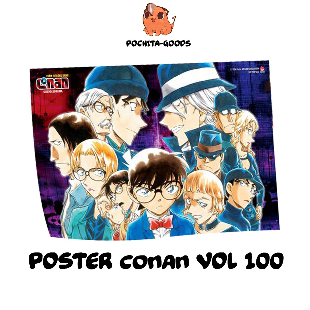 Conan 100 Poster - Gift with Kim Dong Publishing House - Detective ...