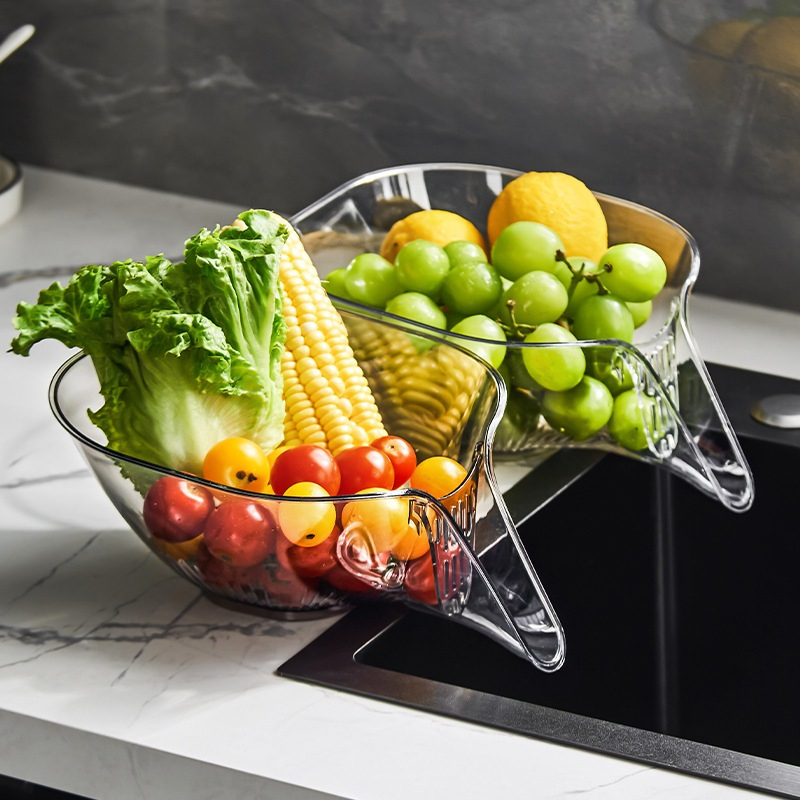 Plastic Fruit and Vegetable Washing Basket with Convenient Drainage ...