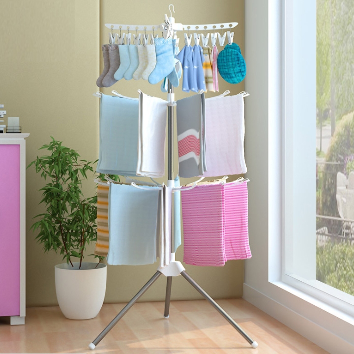 Stainless steel frame clothes drying rack/tree, 360 degree rotation ...