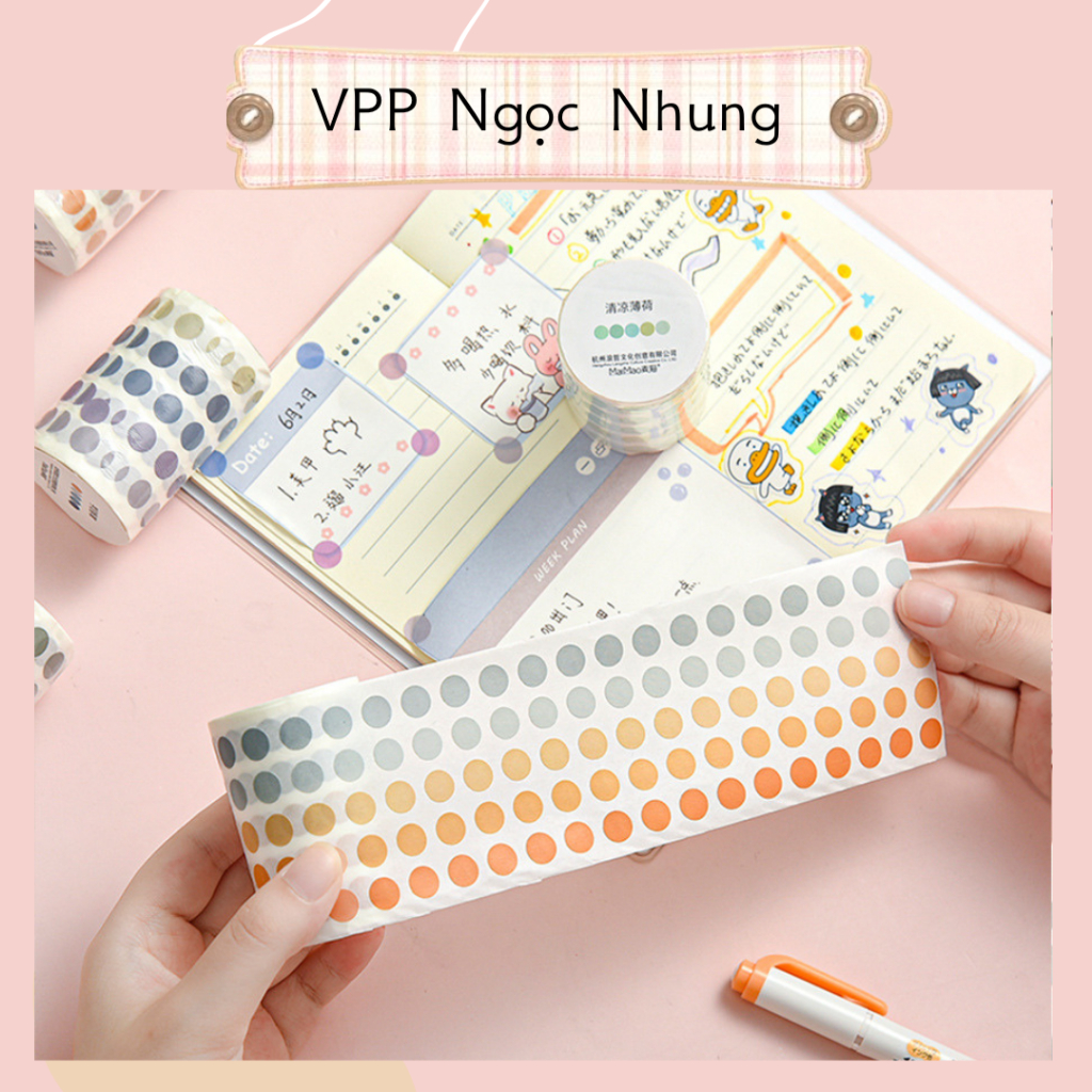 Roll of dotted stickers to mark pages, decorate titles, notebooks ...