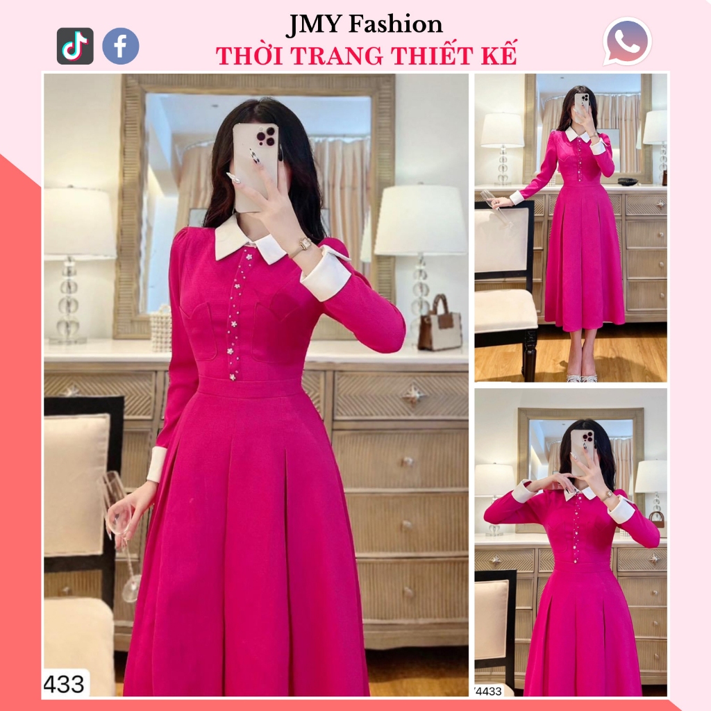 V4433 Feminine white lotus neck pleated dress [Dolce Viva Colection ...