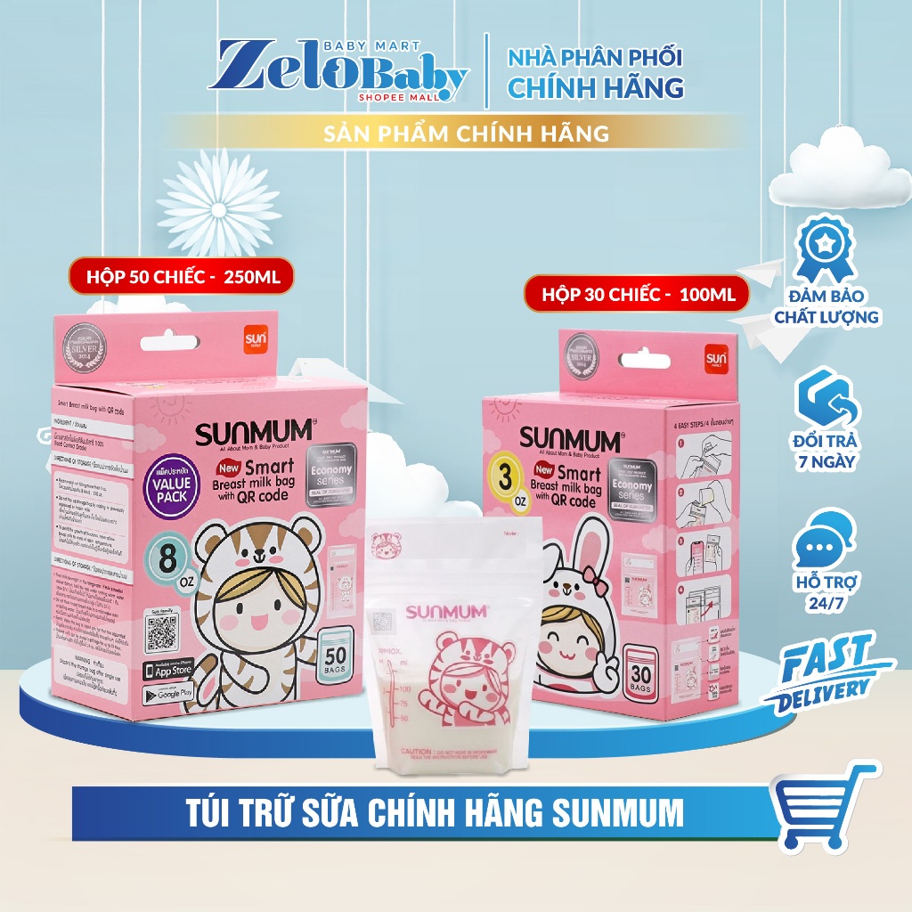 Sunmun Premium Milk Storage Bag 100ml / 250ml | Shopee Philippines
