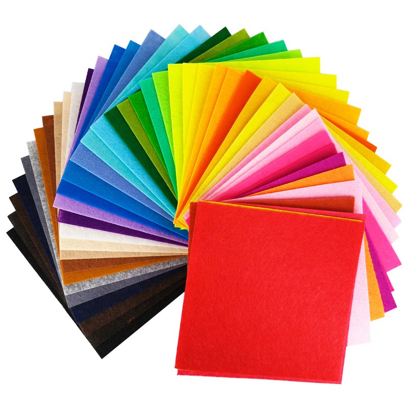 Combo of 20 sheets of hard felt fabric, size 30x30cm, used to make ...
