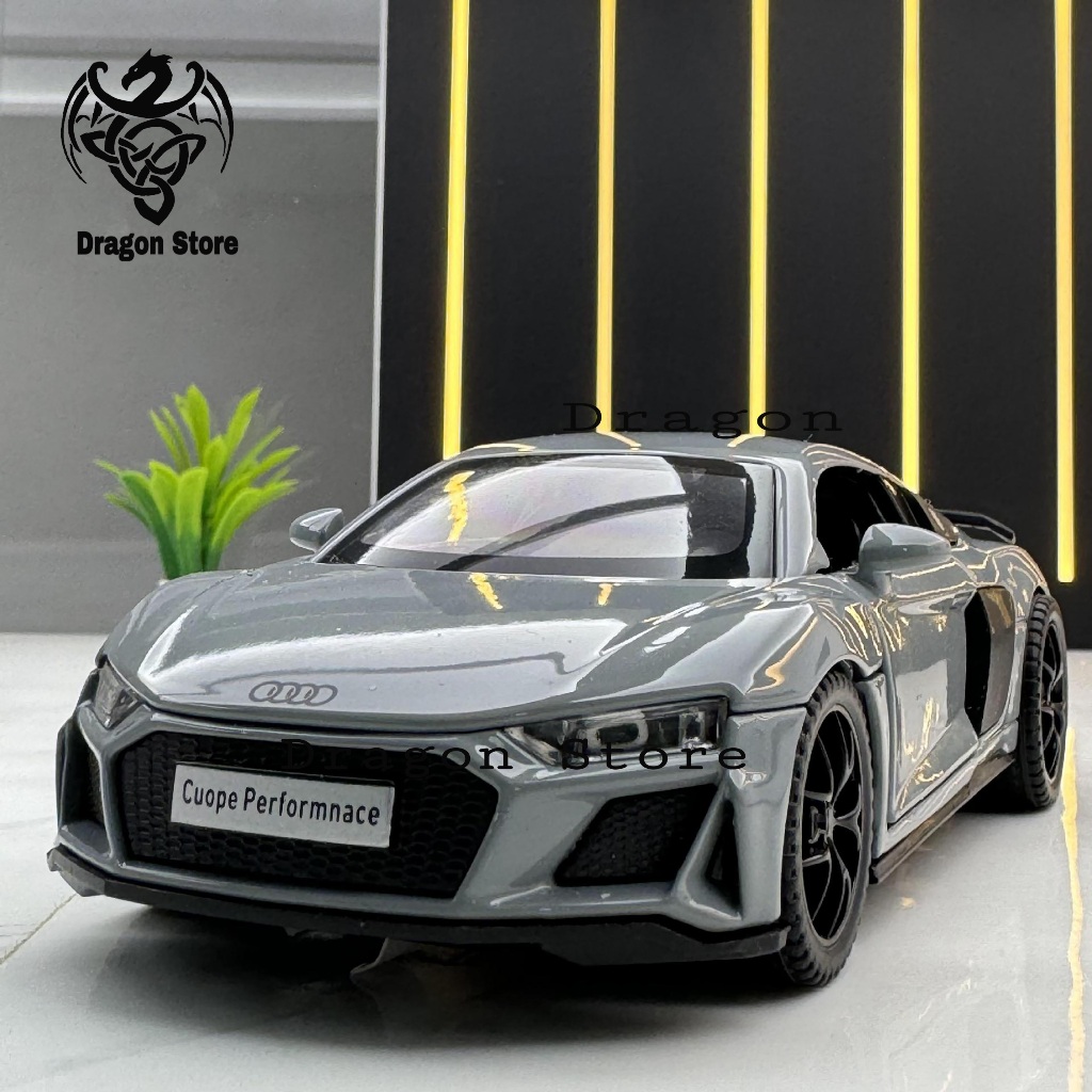 Audi R8 Metal Car Model 1:32 Scale Sturdy Steel Frame With White Box ...