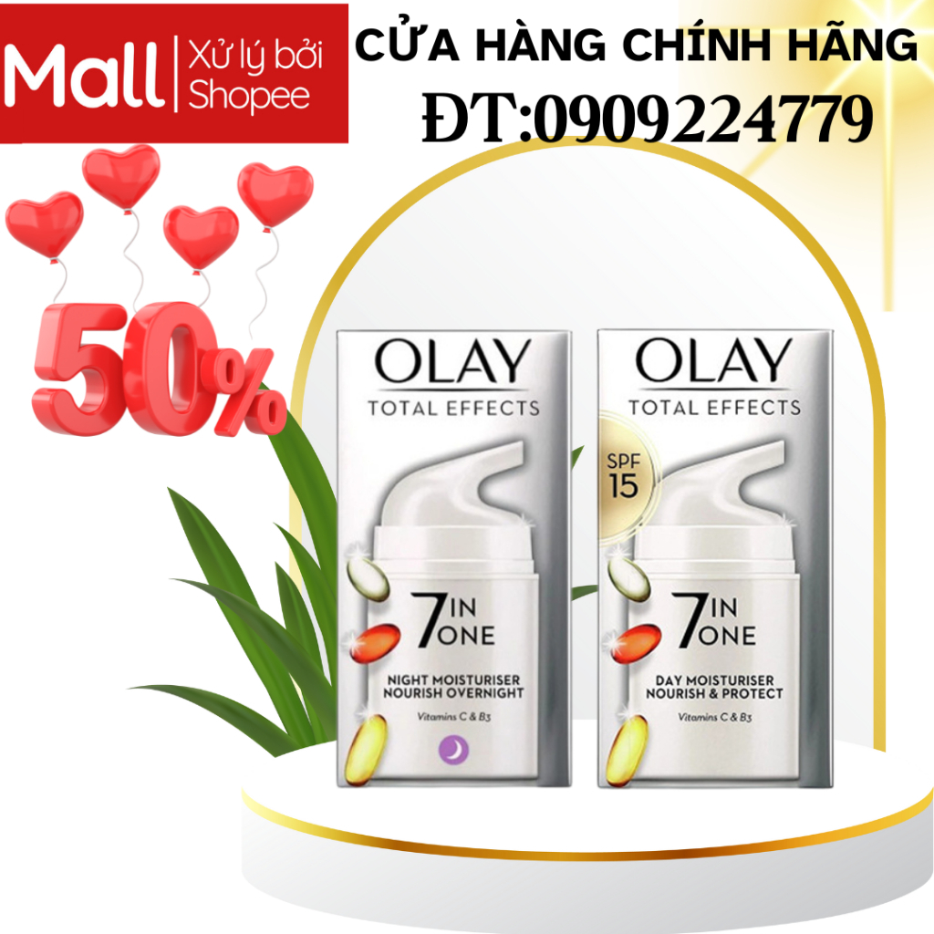 Olay Total Effects 7 In 1 Anti Ageing Moisturiser 50ml (UK new model ...