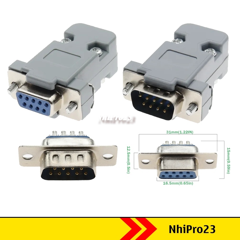 DB9 com port, DB9 wired Jack, weintek hmi connection port, rs232 male ...