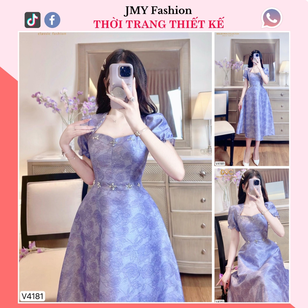 V4181 Purple dress with luxurious stone studded party [Dolce Viva ...