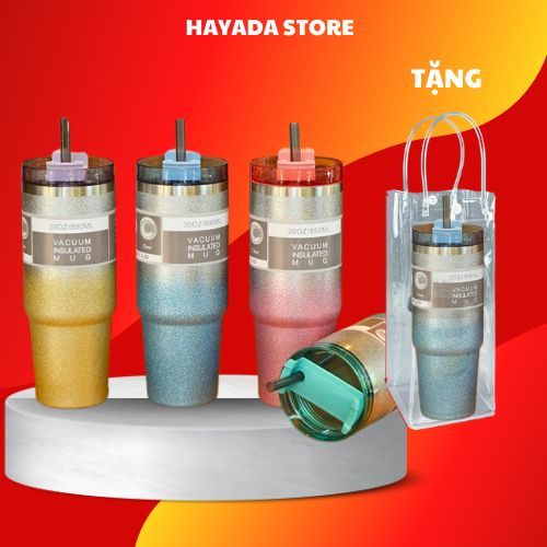 Super Cute 304 Stainless Steel Gradient Glitter Thermos Cup Keeps Heat ...