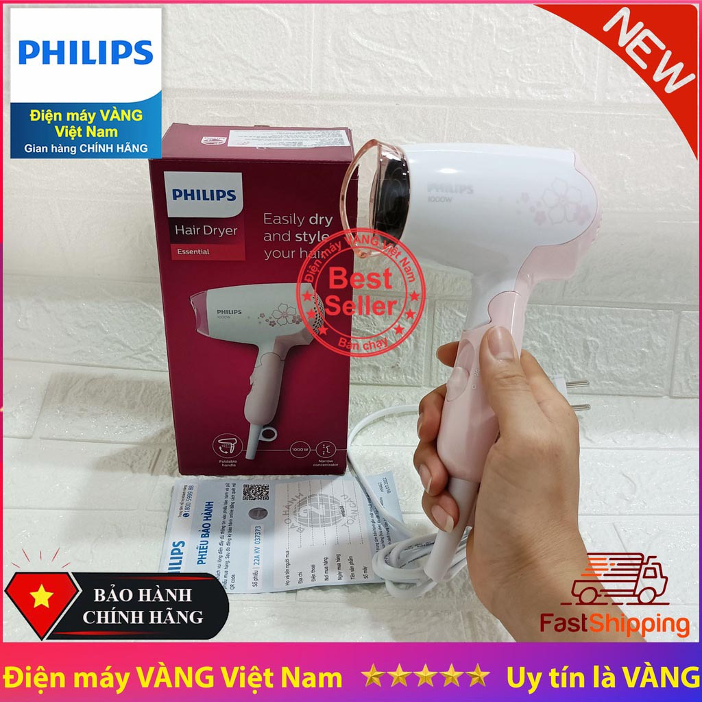 Philips HP8108 1000W hair dryer, 2 drying modes, convenient folding ...