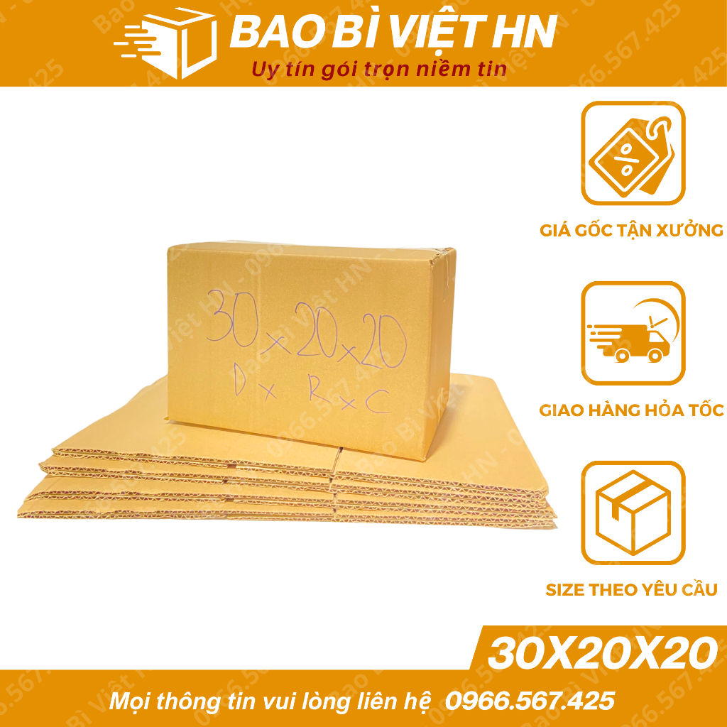 30x20x20 carton Packing, Large caron Paper Box - Vietnamese Packaging ...