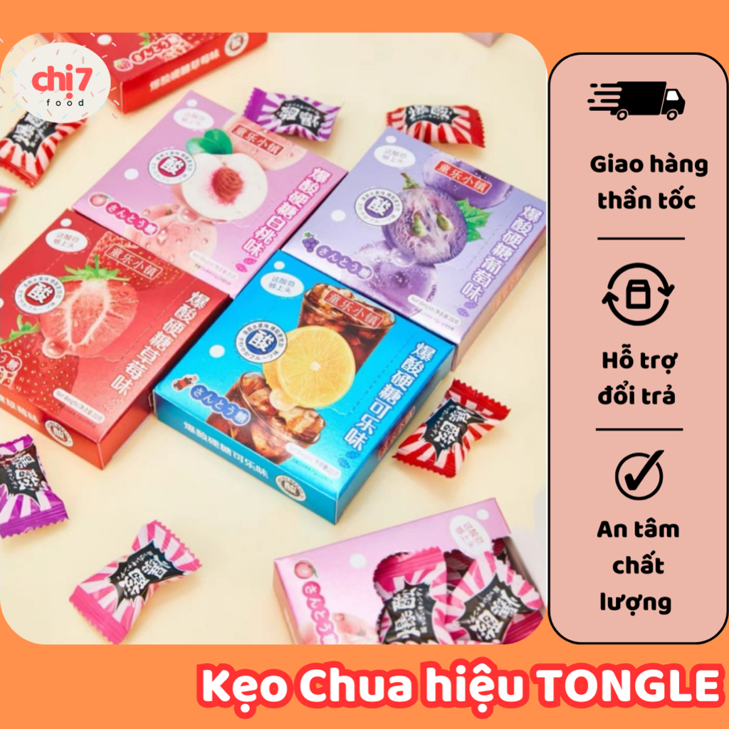 Tongle Super Sour Fruit Candy Box of 7 Super Delicious - Sister7FOOD ...