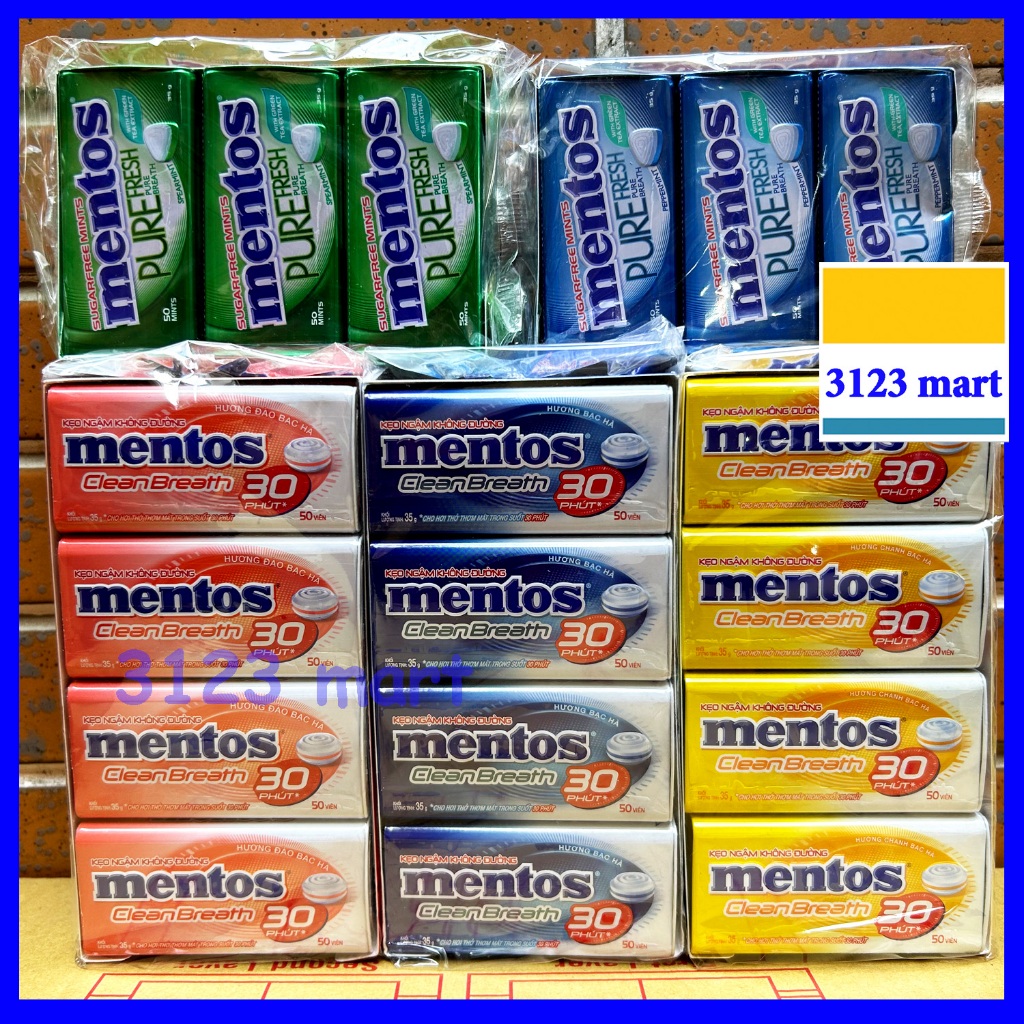 Wholesale. (newly produced 03/2025) (Lot of 12 jars) MENTOS PURE FRESH ...