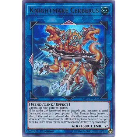 Knightmare Cerberus - MP19-EN026 - Ultra Rare 1st Edition | Shopee ...