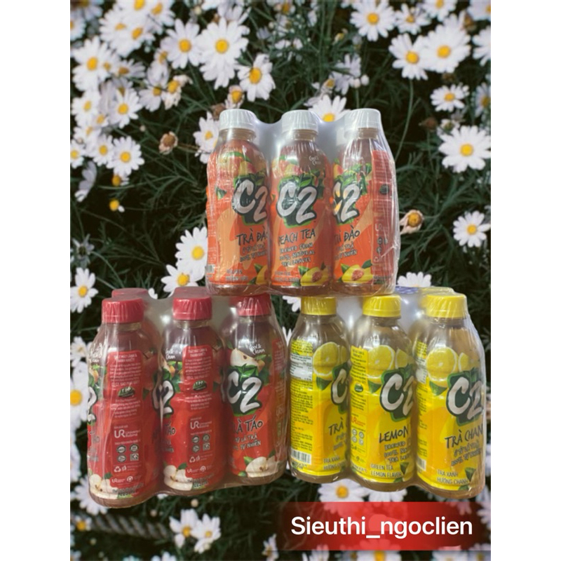 Bottle Of 6 Bottles Of C2 Child Soft Drink 230 ml. Green Tea With Lemon ...