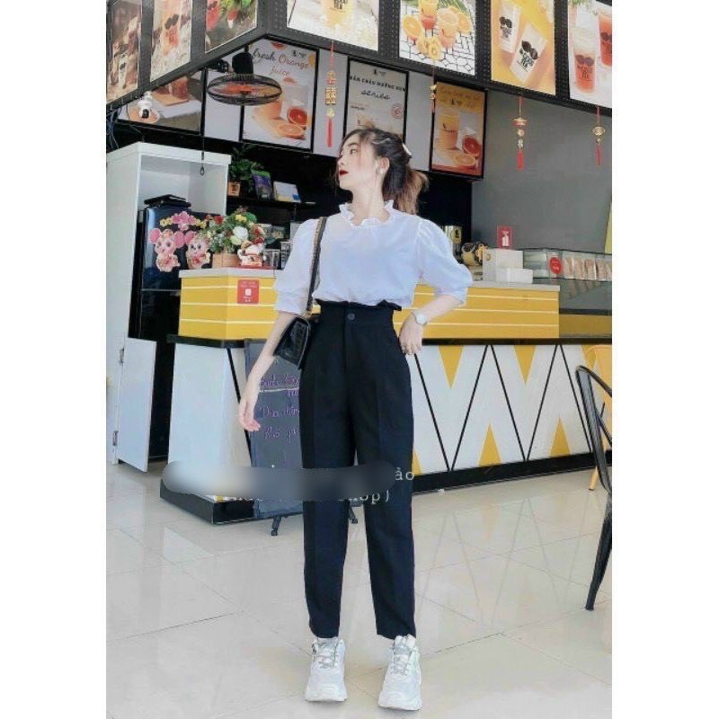 High Waist Ruffled Back Western Counter with Standard Form Button ...