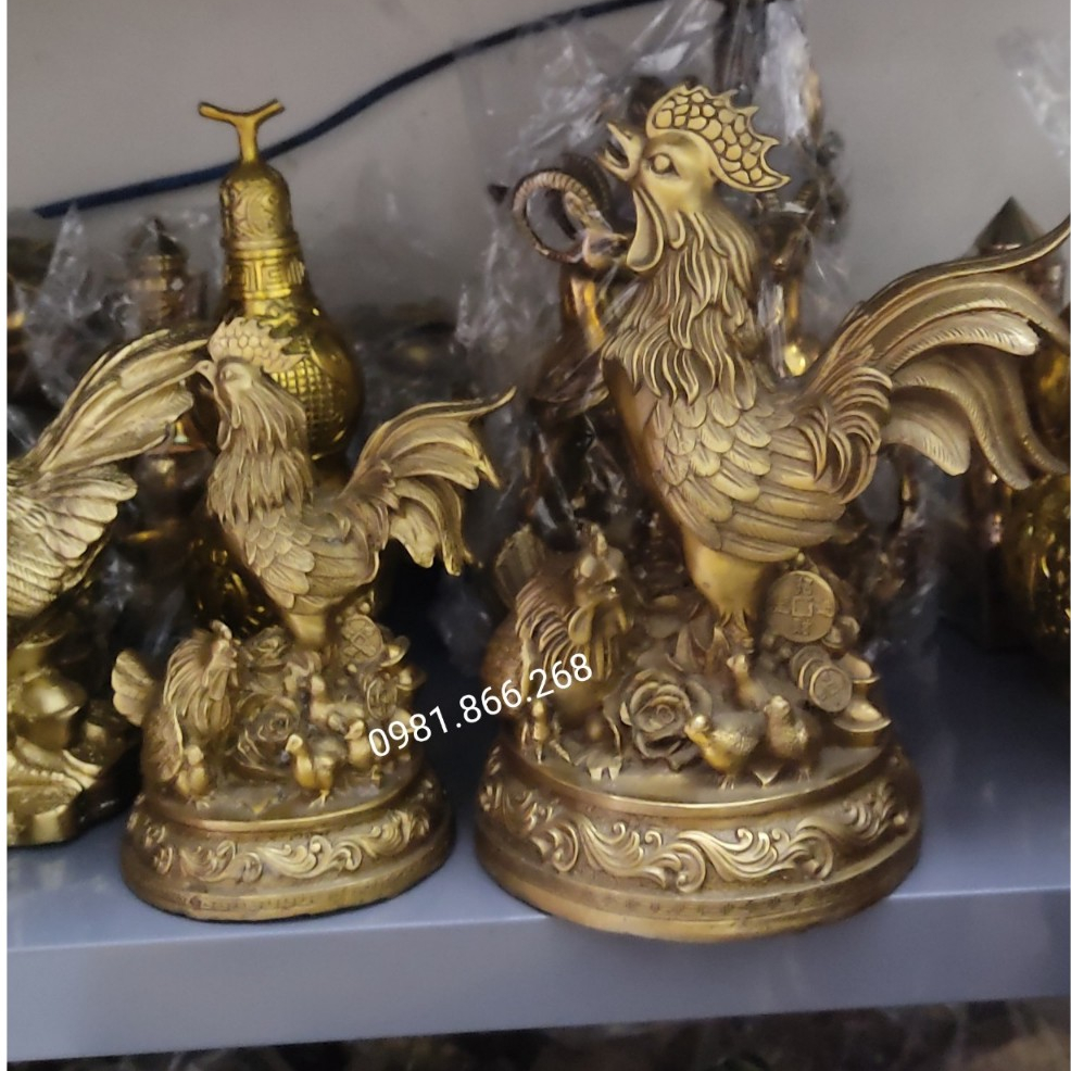 Bronze statue of chicken Clear hens and chicks, feng shui bronze statue ...