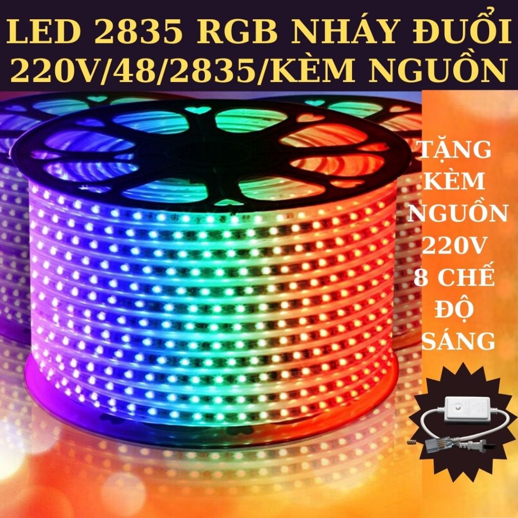 Rgb CHIP 2835 220v Flashing Led String for decor Comes with 8-mode ...