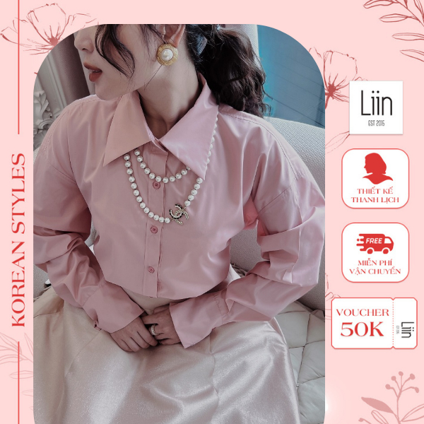 Pointed German Neck Aline Shirt Liin Shirt, Korean Silk Raw Fabric ...